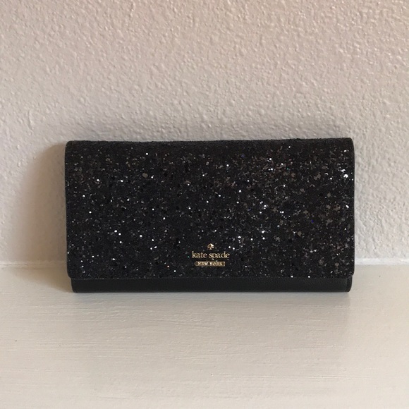 kate spade | Bags | Kate Spade Black Glitter Clutch Mini Bag | Poshmark